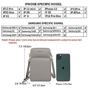 SENLANY Cell Phone Purse Small Crossbody Bag for Women Touchscreen Purse with Cards Slots Phone Purses with Shoulder Strap Green