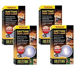 (4 Pack) Exo Terra Sun-Glo Neodymium A21 Lamp, 100 Watt