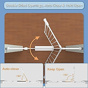 Extra Tall Wide Baby Gate Walk Through, Stand 38" Tall, 57.4-62.2 Inch Pressure Mounted No Drill Dog/Puppy/Pet Long Large Gates - Safety gate for The House doorways and stairways