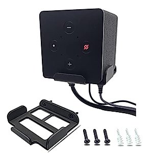 Metal Wall Mount for Fire TV Cube (3rd Gen) 2022 Released,Secure Metal Holder for fire TV Cube (1st Gen,2nd Gen),Sturdy Steel Stand with Soft Foam Hold fire TV Cube for Wall,Furniture,Ceiling (Black)