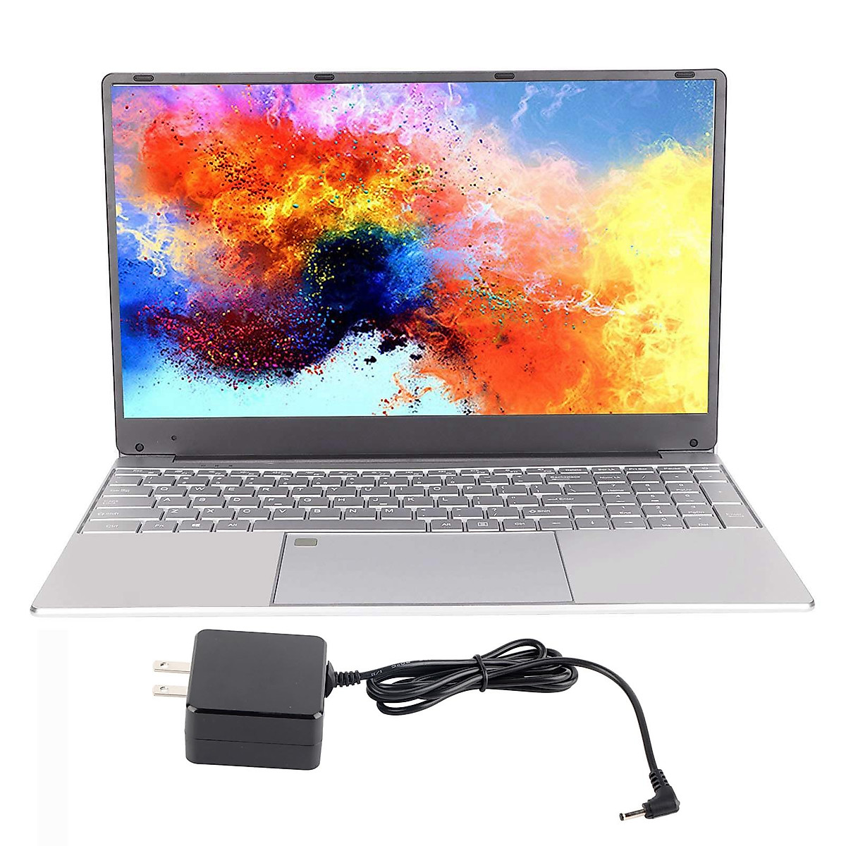 Jopwkuin IPS Laptop, 1920x1080 IPS HD Screen Digital Touchpad 128GB SSD High Speed 15.6in Laptop for Home (US Plug)