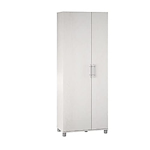 SystemBuild Evolution Camberly Tall Asymmetrical Cabinet in Ivory Oak