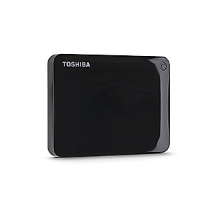 Toshiba Canvio Connect II 1TB Portable Hard Drive, Black (HDTC810XK3A1)