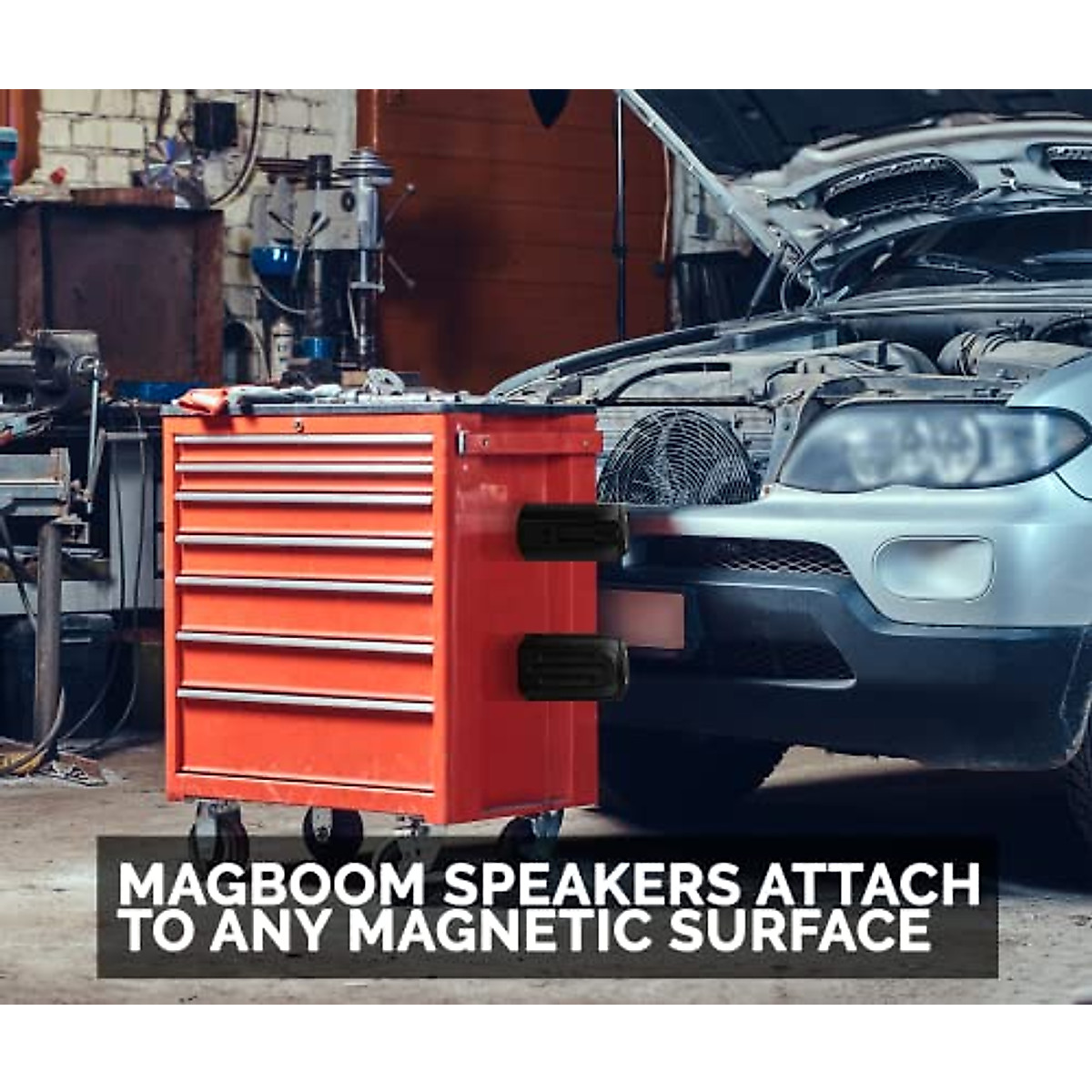 inFinesse MAGBOOM 2.0 Magnetic Bluetooth Speaker, 30W Dual Speakers, 360° Surround Sound, Bluetooth 5.0, Microphone, Portable Wireless Speakers for Home, Outdoor, Travel