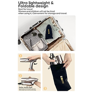 ZEITE Professional Fast Drying Hair Dryer with Foldable Handle,Ionic Blow Dryer,High Speed Low Noise,Magnetic Nozzle,for Home Travel and Salon