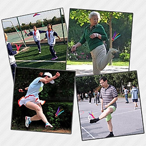 Bleiou 6 Pack Chinese Jianzi Colorful Feather Kicking Shuttlecock Foot Sports Toy Game