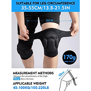 tanzdunsje Knee Pads Men/Women for Gardening 20mm EVA Foam,Adult knee pads for Cleaning Construction Work Volleyball, Football Dance, Adjustable Straps Non-Slip Straps (Black)