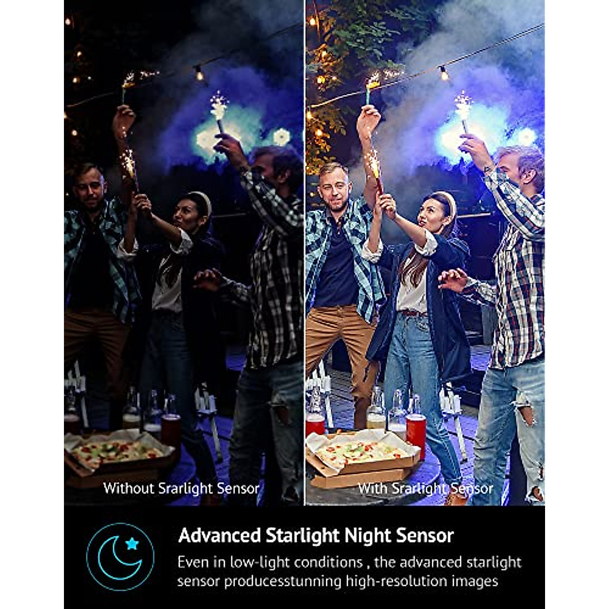 LaView 4MP 2K Security Cameras Outdoor Indoor Wired,IP65, Starlight Sensor & 100 Ft Night Vision,Motion/Person Detection,2-Way Audio/Spotlight,US Cloud,Compatible With Alexa,iOS & Android & Web Access