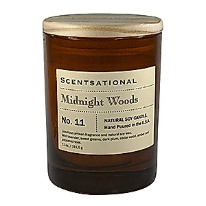 Scentsational Midnight Woods Candle, Ivory