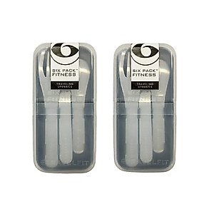 6 Pack Bags Stainless Steel 4-Piece Travel Utensils, Reusable, Portable Utensils for lunch bag, lunch box, camping, picnics, Work, Meal Prep, Dorm, or School. (2-Sets)