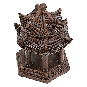 POPETPOP Aquarium Decoration Ceramic Fairy Garden Figurines Mini Pagoda Statue Fish Hideout Shelter Cave for Fish Tank Ornament Micro Landscape Decor