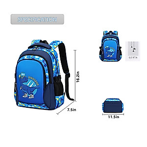 Lmwzh Backpack For Boys Kindergarten Preschool Elementary School Bags Kids Bookbag Waterproof Durable Blue（2023 Model）