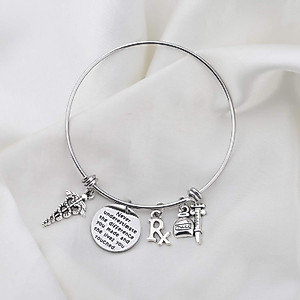 AKTAP Pharmacist Pharmacy Gift Never Underestimate The Difference You Made Rx Pharmacist Bracelet Pharmacy Tech Jewelry Pharmacist Retirement Gift (Rx Pharmacist Bracelet)
