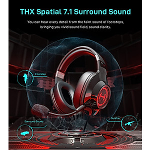 HECATE by Edifier G2 II Gaming Headset, USB Wired Gaming Headphones with Mic, Headset for PC/ PS4/PS5/Mac/LED RGB Lighting with 7.1 Surround Sound, 50mm Drivers -Black