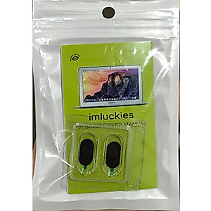 imluckies Metal Webcam Cover Slide, 0.023in Camera Cover for Laptop Computer, MacBook Pro/Air iMac iPad Tablet iPhone 8/7 Plus, Echo Show/Spot Web Camera Blocker Protect Your Privacy [2 Pack Black]