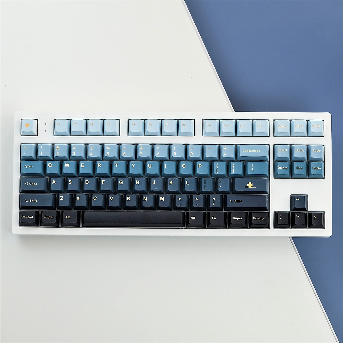 TOKEY Custom Keycaps-129 Keys Full Kit Set, Cherry Profile, PBT Dye Sublimation Non-Backlight US ANSI Layout Keycaps, for Cherry MX Gateron Kailh Box Switches Mechanical Gaming Keyboards(Moonrise)