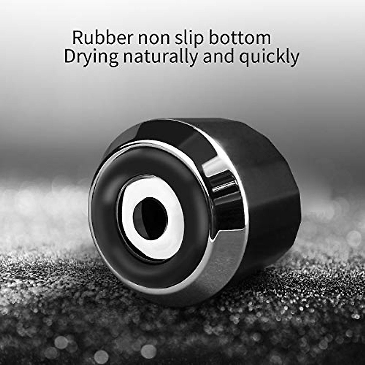 ERAVOR Men's Shaving Razor Stand, Zinc Alloy, Safety Razor Holder Base, Opening Dia 0.78" (2cm), Razor Holder for Men (Black)