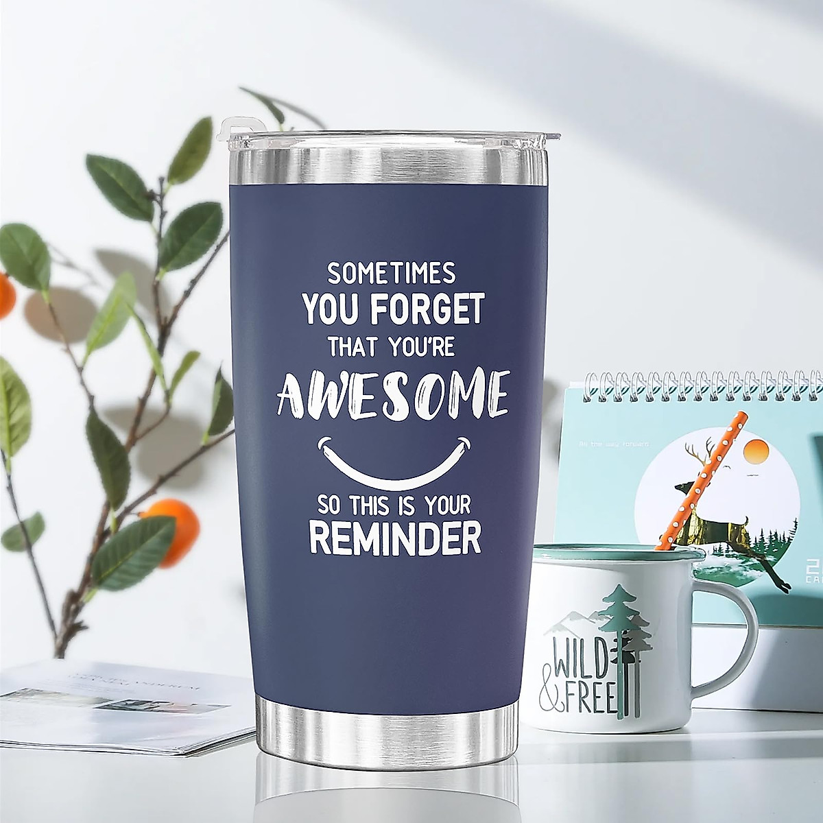 Inspirational Tumbler - 20oz Tumbler Inspirational Thank You Gifts for Men, Dad, Husband, Friend - Appreciation,Graduation Gifts - Coffee Tumbler for Men