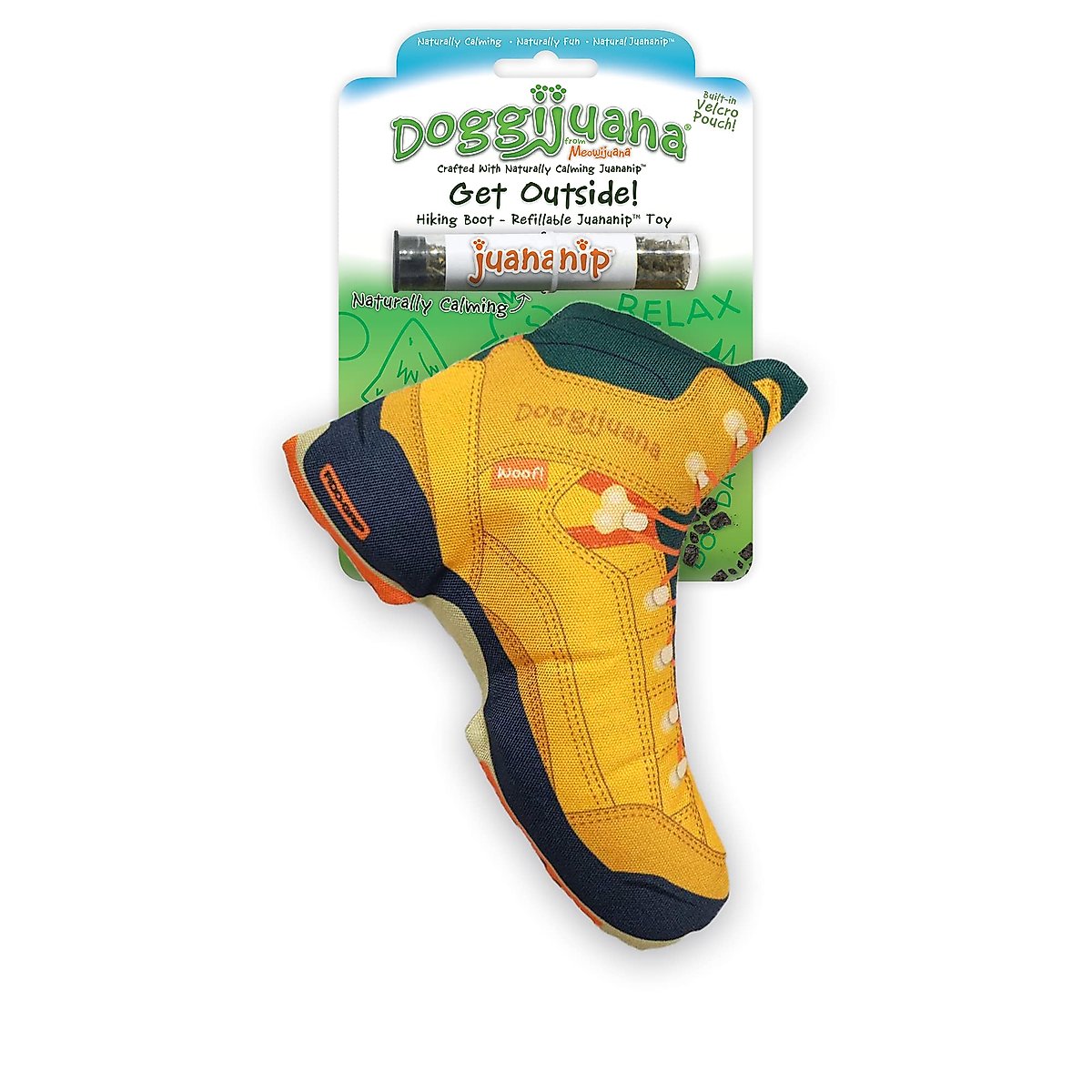 Doggijuana | Refillable Catnip Dog Toy | Naturally Calming | Catnip Grown in The USA (Hiking Boot)