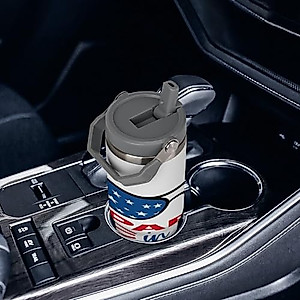 Party in The USA Sunglasses Patriotic 30 OZ Insulated Tumblers with Handle And Straw Leakproof Vacuum Insulated Stainless Steel Water Bottle for Car Fishing Travel