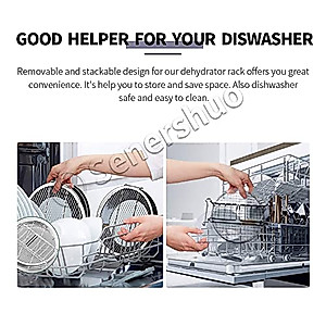 Senershuo Upgraded Dehydrator Rack For Ninja Foodi 6.5 & 8 qt, Instant Pot Duo Crisp 8 qt. Food Grade Stainless Steel Air Fryer Parts Easy Assemble & Healthy, silver