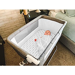 Bassinet Bed Sheets – Premium Bassinet Fitted Sheet for Halo, Mika Micky, Maxi COSI & Others - 4 Pack 100% Jersey Knit - Bassinet Bedding for Standard Size Oval or Halo Bassinet Pads for Boys & Girls