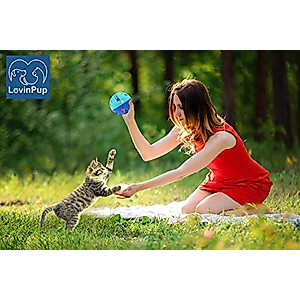 LOVINPUP Cat Ball Toy with Bell Larger Size, Bells Jingle as Balls Roll, Cat Toy for Small or Large Cats, or Other Animals (Pink - 1 Pack)