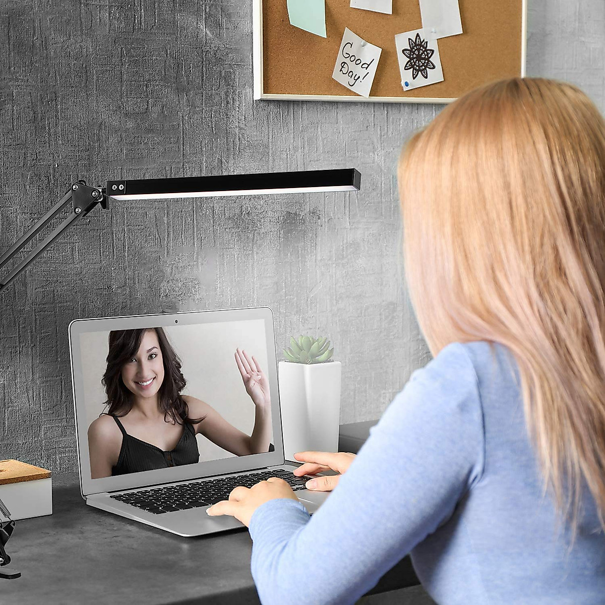 LED Bar Clamp Swing Arm Desk Lamp for Architect Drafting and Computer Light