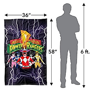 LOGOVISION Power Rangers Lighting Rangers Fleece Blanket 36" x 58"