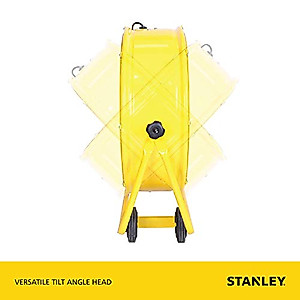 STANLEY 24 Inch Industrial High Velocity Drum Fan  for Commercial, Shop or Garage, All-Metal Construction, 2 Speed Settings, Portable (ST-24DCT)