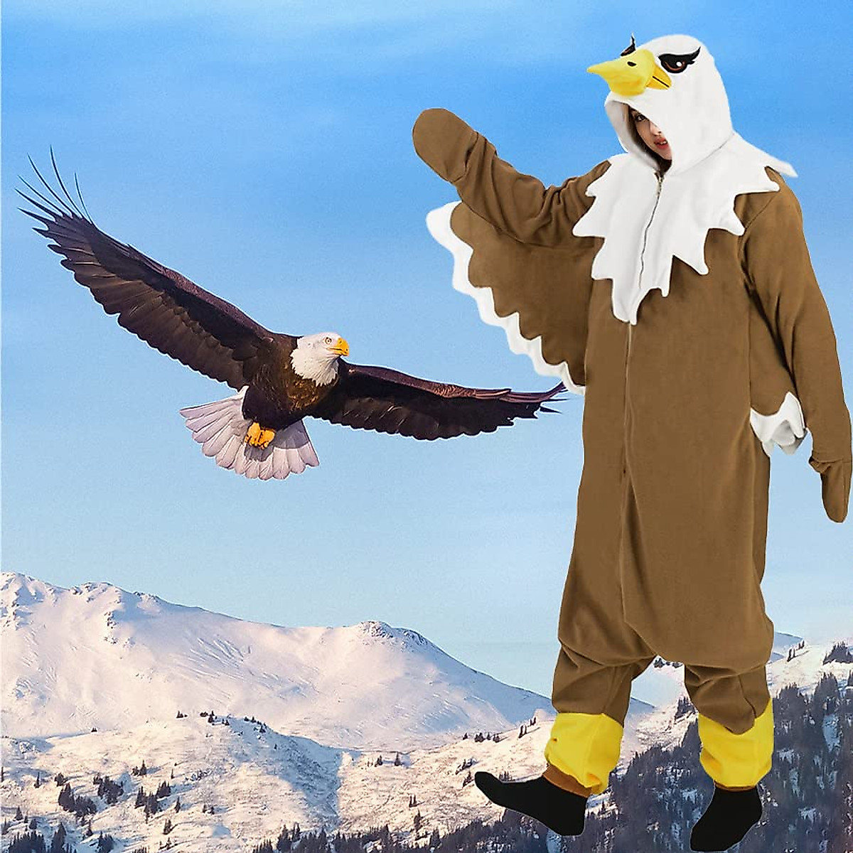 ABPTBAZ Adult Onesie Pajamas Animal Cosplay Halloween Costume Homewear Pajamas for Women and Men