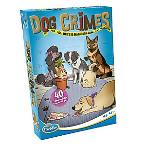 ThinkFun Dog Crimes Logic Game - Engaging Brainteaser for Kids and Adults | Fun Detective Theme | Memory and Reasoning Skill Builder | Unique Artwork | Suitable for Ages 8 and Up