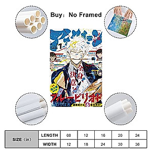 AOMACA Anime Poster Blue Period Kawaii Anime GirlCanvas Painting Wall Art Poster for Bedroom Living Room Decor08x12inch(20x30cm)