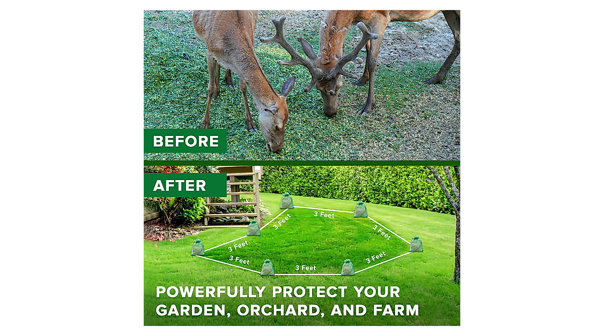 Deer Rabbit Outdoor Repellent Pouches: Deer Deterrent for Garden - Rabbit Repellent for Plants ...