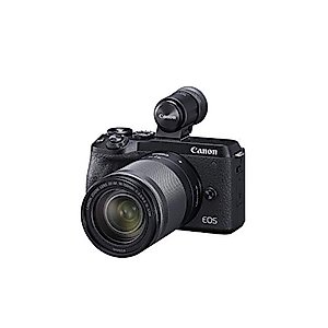 Canon Mirrorless Camera [EOS M6 Mark II] for Vlogging + EF-M 18-150mm Lens + EVF Kit|CMOS (APS-C) Sensor| Dual Pixel CMOS Auto Focus| Wi-Fi |Bluetooth| 4K Video, Black