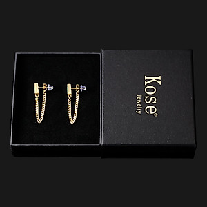 Emerald Earrings For Women,Green Cubic Zirconia With 14K Real Gold Plated Chain Dangle Earrings For Women,Gift For Birthday Mother's Day And Anniversary.