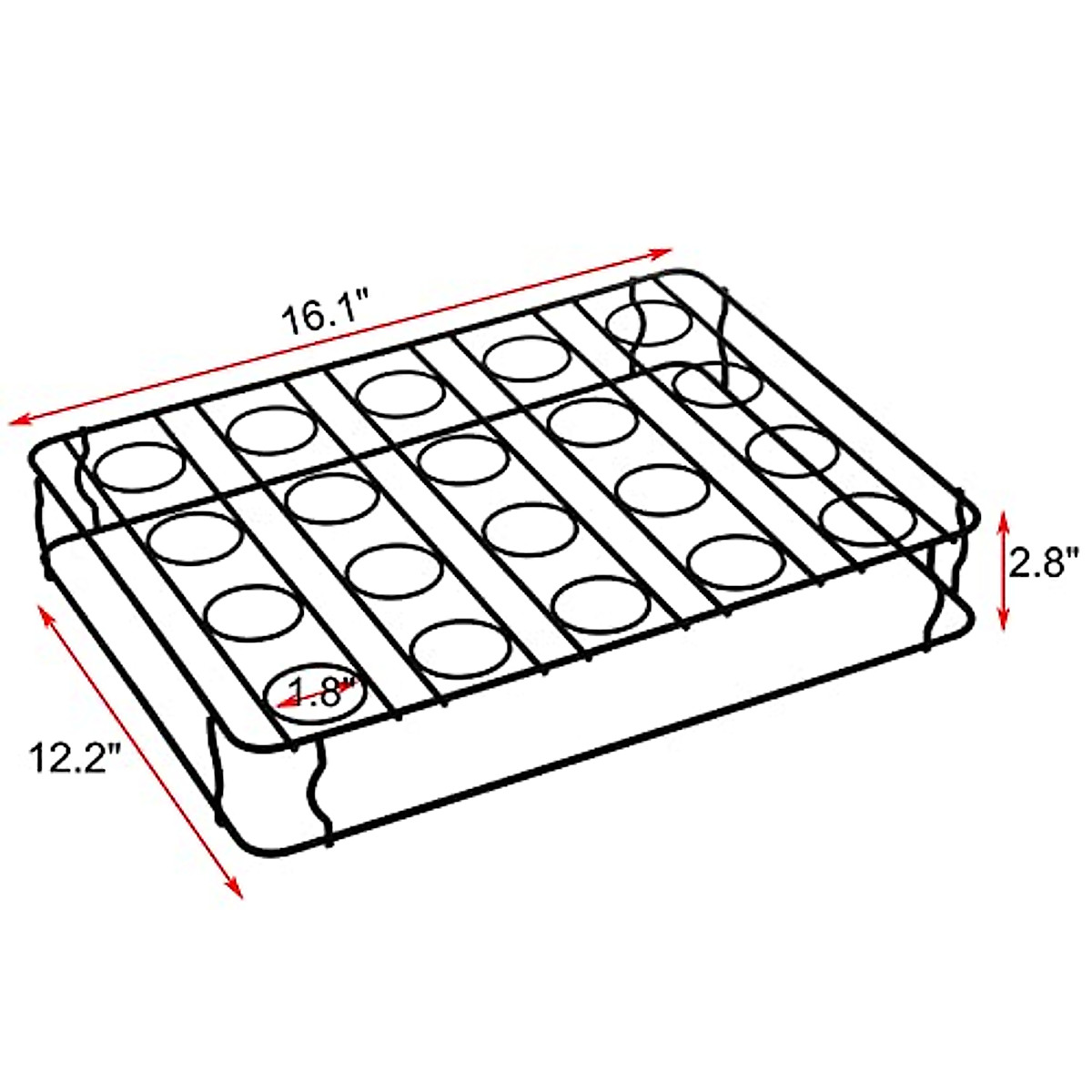 Hiceeden 20 Holes Ice Cream Cone Stand, Non-Stick Cupcake Cone Baking Rack, Metal Ice Cream Holder Cupcakes Pastry Tray for Baking, Cooling, Displaying, Serving Treats