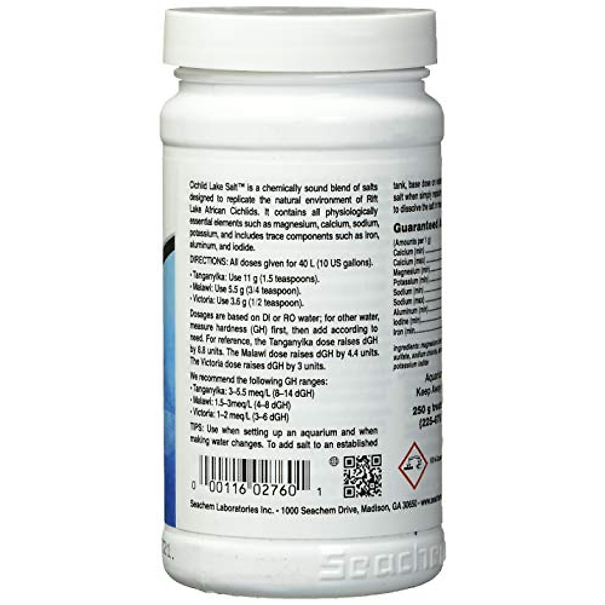 Cichlid Lake Salt, 250 g / 8.8 oz