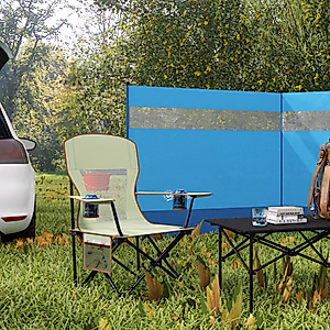 Outsunny Outdoor Rocking Chair Folding Camping Chair Portable Rocker with Armrests, Side Cup Holders, & Carry Bag, Green