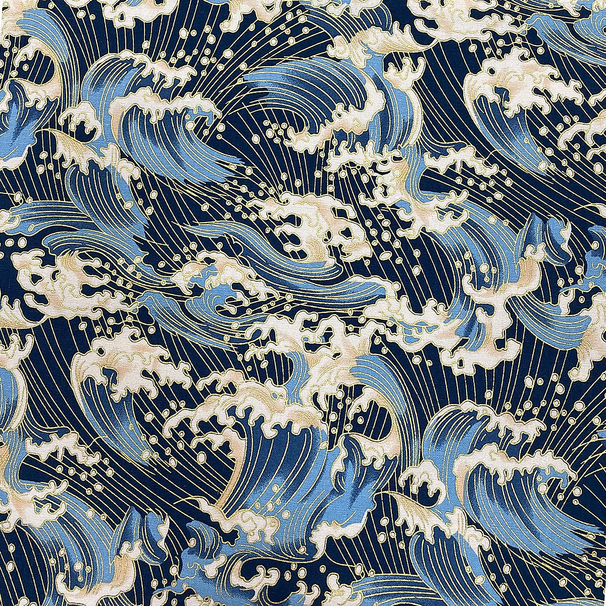 Cotton Fabric by The Yard, 0.55 Yard 58 Inch Wide Precut, 100% Cotton, Bronzing Design Floral Print Fabrics for Sewing Quilting Crafting (08- Design, Blue)