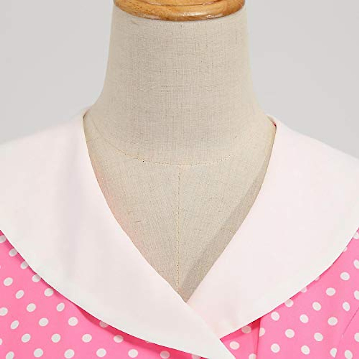 Short Dresses for Teens Women Fashion Short Sleeve V-Neck Wave Point Printing Short Sleeve Dressy Fall Dresses for Women Pink