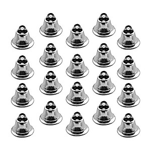 SUPVOX 20pcs Craft Bells Jingle Bells Mini Small Bells Silver Wind Chimes Bells Vintage Metal Bells Christmas DIY Craft Wind Chimes Making