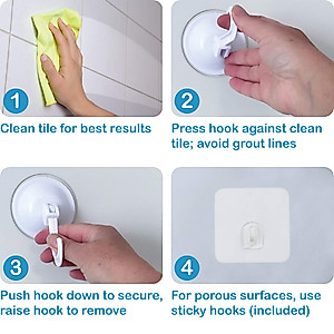 Lilly's Love Bath Toy Storage - Large 14 x 20 inch Bathtub Toy Holder + 2 Locking Hooks, Quick Dry & Easy for Kids to Put Bath Toys Away