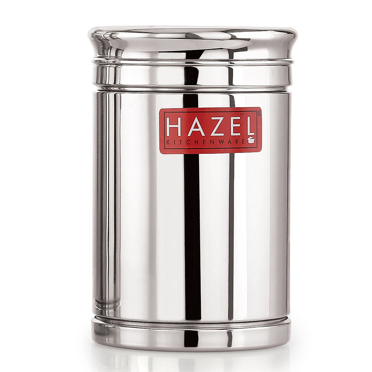 HAZEL Stainless Steel Airtight Container 1800 Ml Steel Storage Box For Kitchen Steel Container Jar For Kitchen Storage Ideal For Storing Rice, Cereal, Pulse, Snacks, Silver