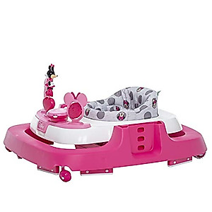 Disney Baby Ready, Set, Walk! DX Developmental Walker, Minnie Grey Dots