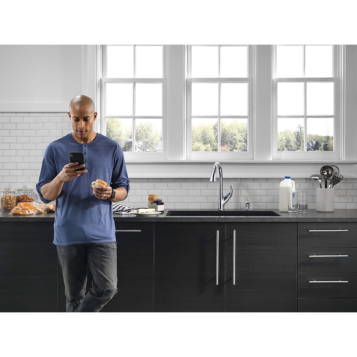 Peerless P7935LF Parkwood Single Handle Pulldown Kitchen Faucet Pull-Down, Chrome