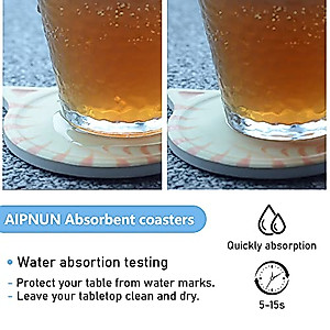 Funny Coasters for Drinks Absorbent, Cat Shaped Ceramic Coasters Set of 4, Unique Gift Ideas for Cat Lovers, Bar Dining Table Decor Housewarming Birthday Gift - 4.25''