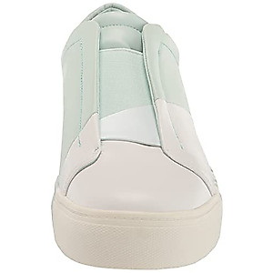 Karl Lagerfeld Paris Women's Cyrene Studded Slip on Sneaker, Mint Julep/Bright White, 9