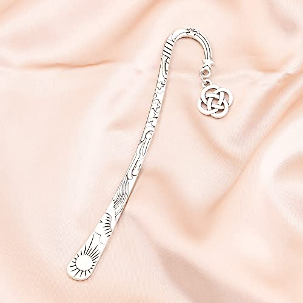 bobauna Scottish Thistle Bookmark Sassenach Themed Jewelry Scotland Gift for Outlander Fans (Knot Bookmark)