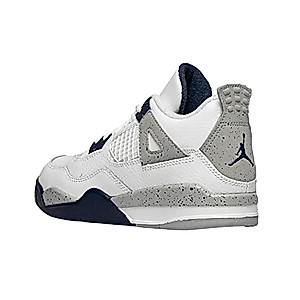 Jordan 4 Retro Little Kids Shoes Size - 11 White/Midnight Navy